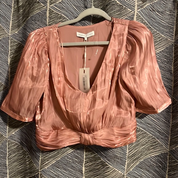 Endless Rose | Tops | Large Endless Rose Metallic Effect Crop Top In ...